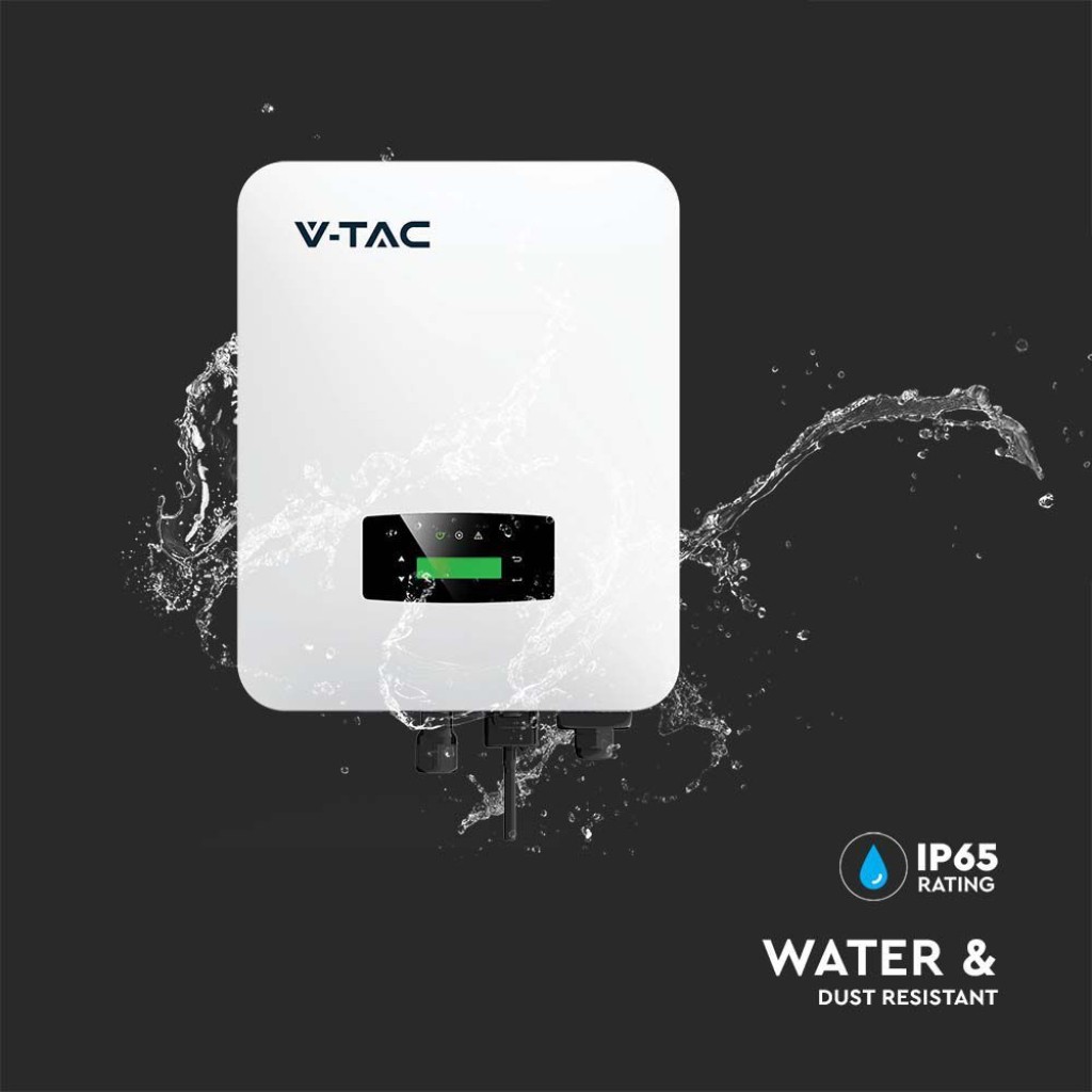 V-TAC Inverter Fotovoltaico Monofase Ibrido On-Grid/Off-Grid 6kW con ...