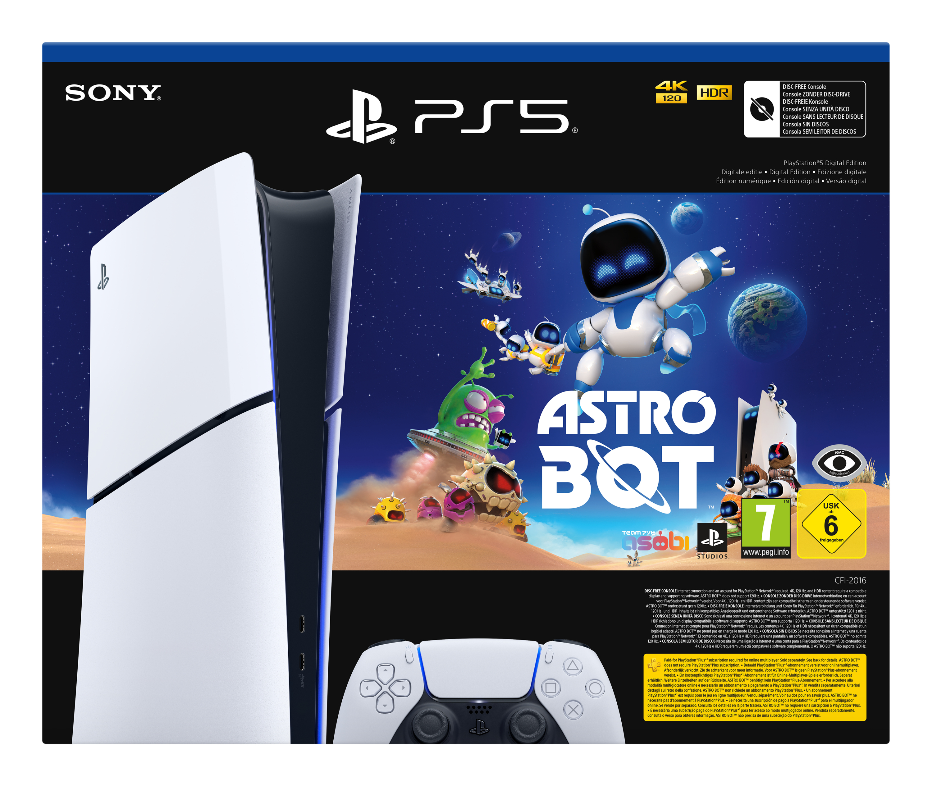 Sony Playstation 5 1Tera Ps5 White Digital + Astrobot Bundle - - Esseshop