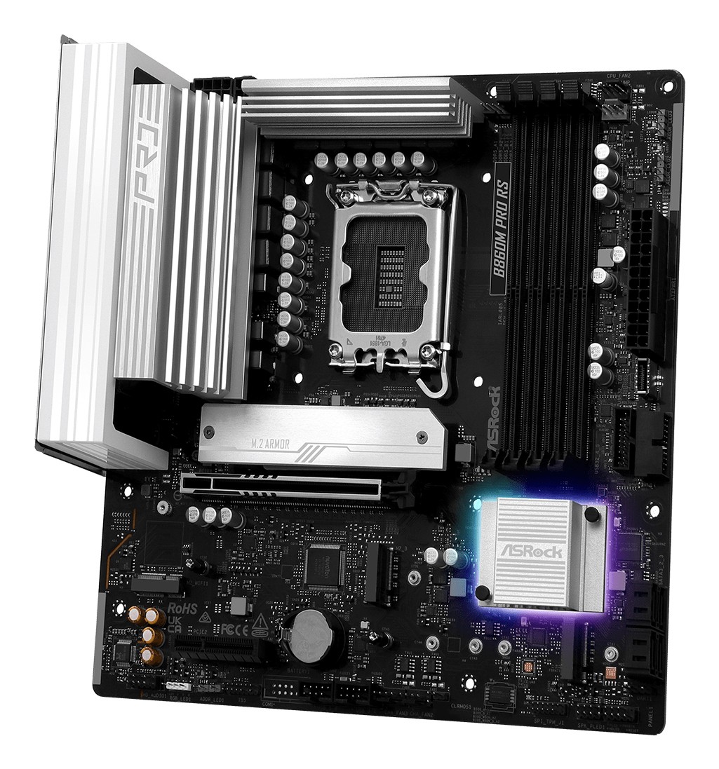 Asrock B860M Pro RS Intel B860 LGA 1851 (Socket V1) micro ATX ...