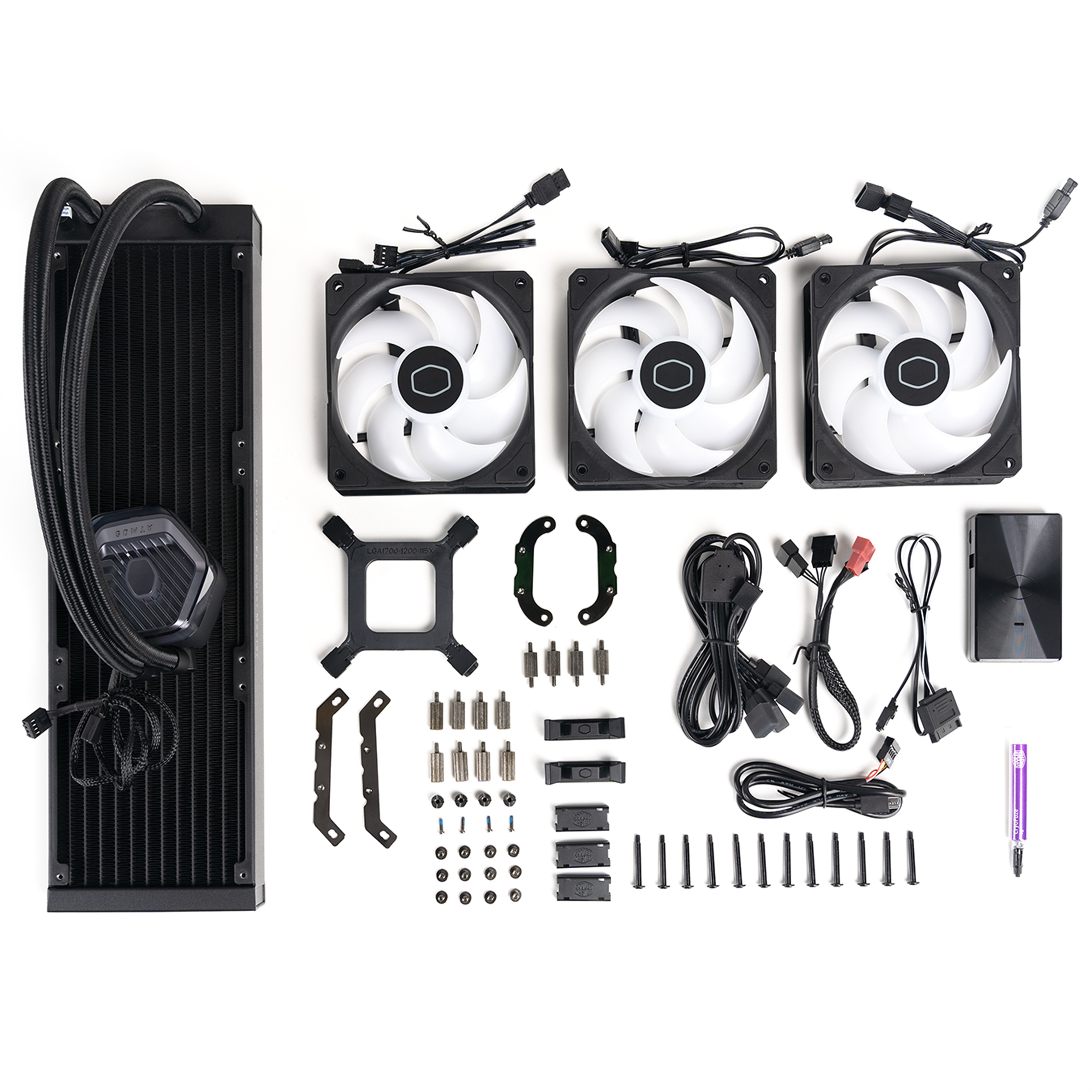 Cooler Master Dissipatore A Liquido Masterliquid 360 Atmos Argb Gen 2, Sickleflow V2 120 Argb ...