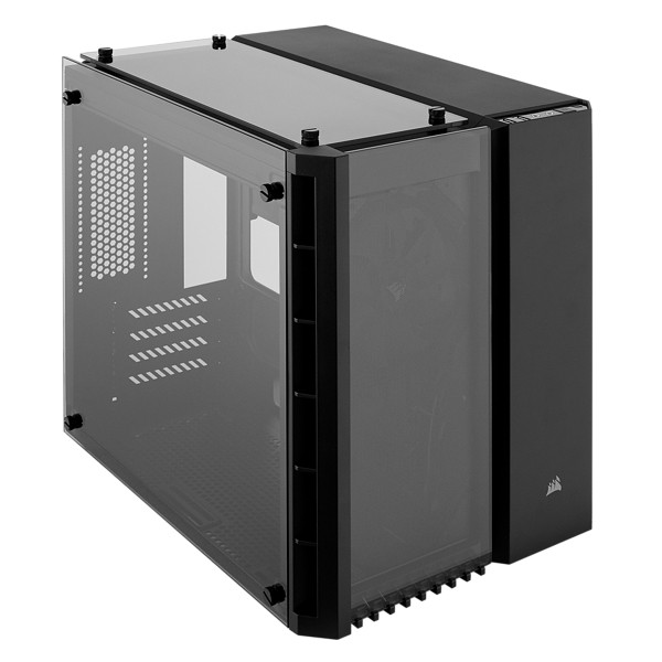CORSAIR Crystal Series 280X Tempered Glass Micro ATX PC Case Black ...