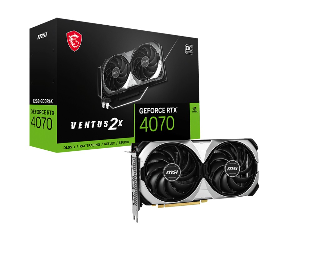 Vga Msi Rtx 4070 Ventus 2X 12G Oc 12Gb Ddr6X 192Bit 1H/3Dp 200W ...