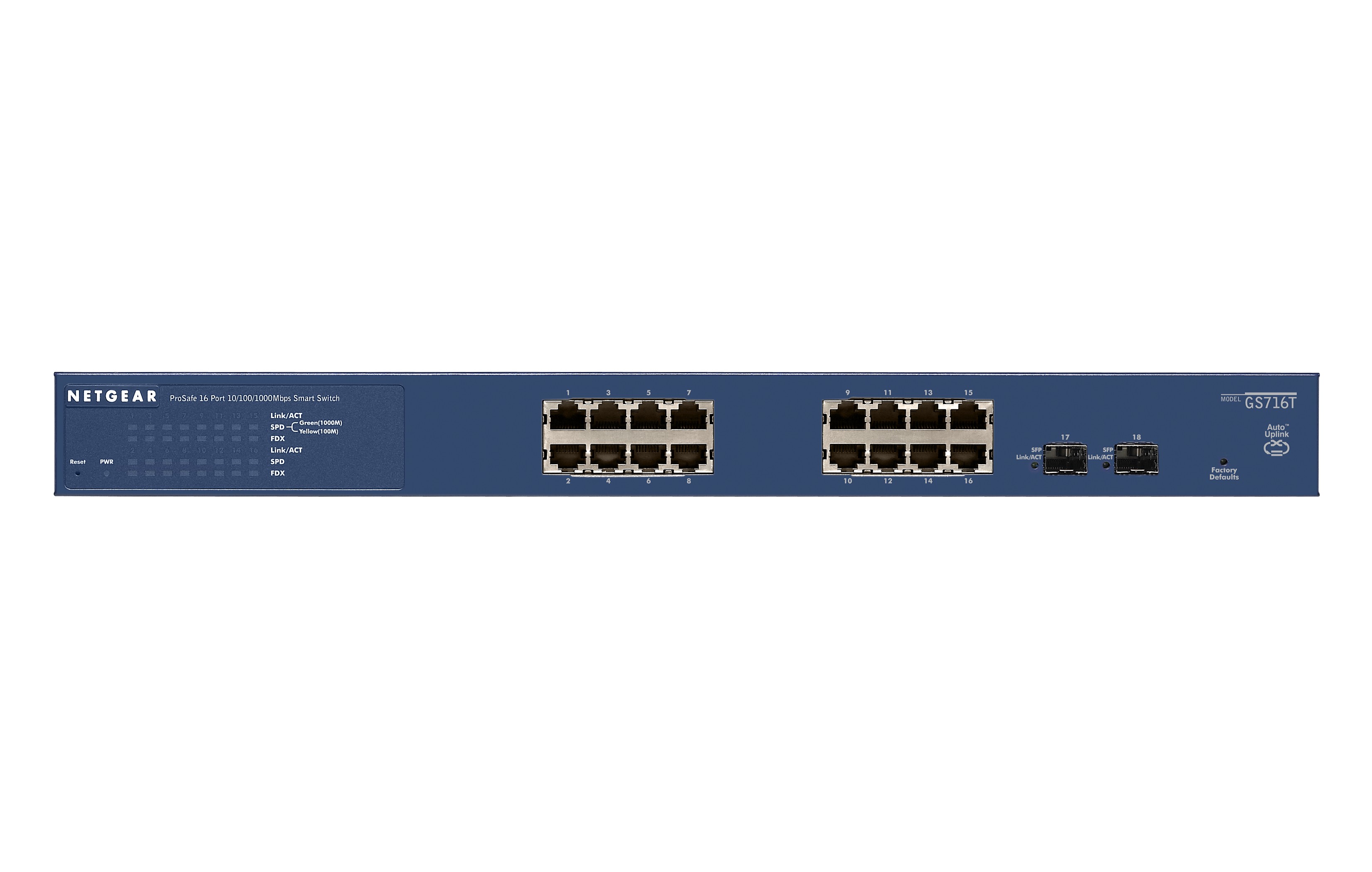 NETGEAR ProSafe 16-Port Gigabit Smart Switch v3 with 2 x shared SFP ...