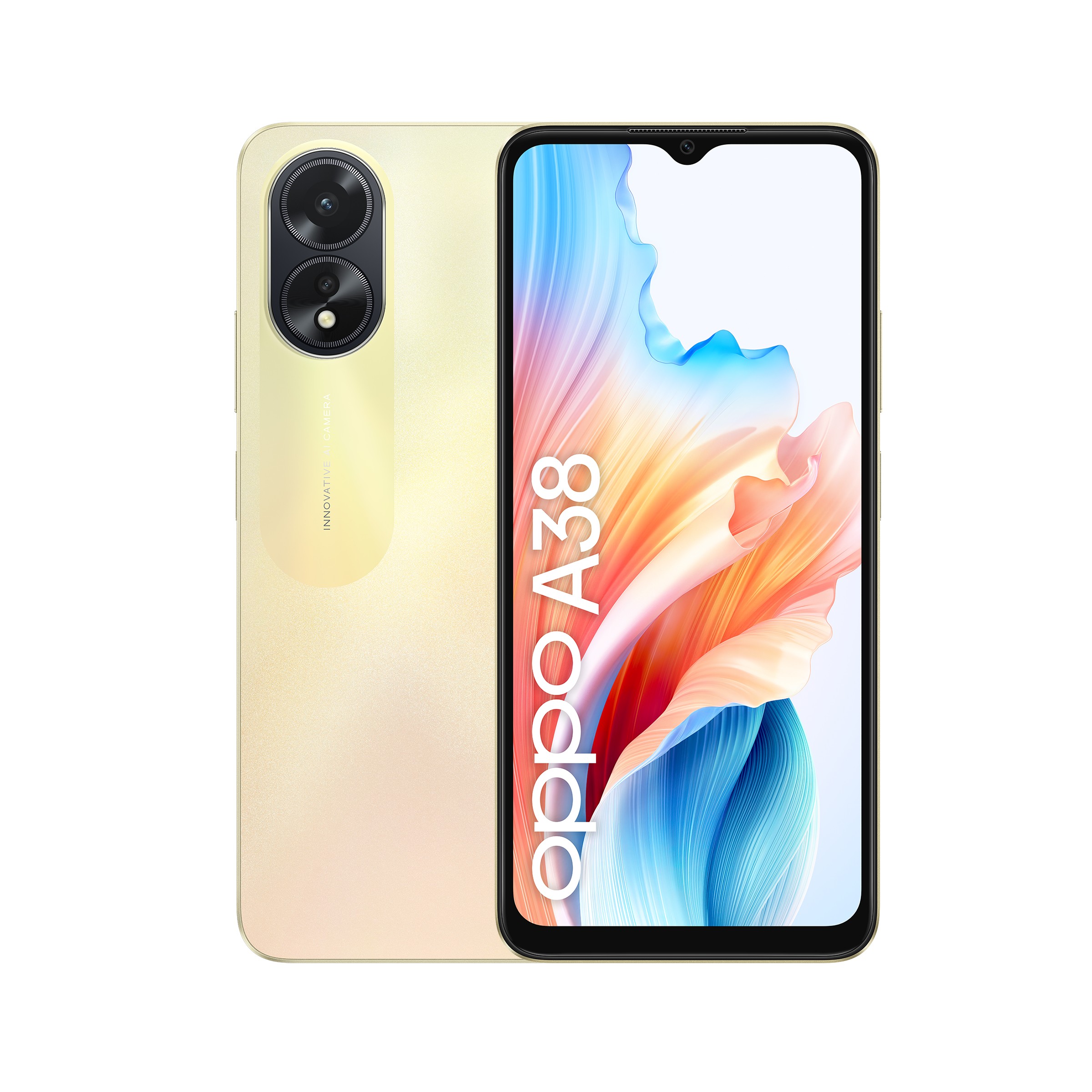 Oppo Smartphone A38 4Gb 128Gb 4Gb Glowing Gold - - Esseshop
