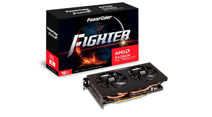 VGA PowerColor Radeon Fighter RX 7600 XT 16GB GDDR6 - - Esseshop
