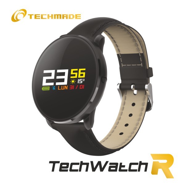 SMARTWATCH CINTURINO PELLE NERA TECHMADE - - Esseshop