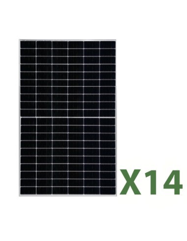 V-TAC Italia KIT Fotovoltaico Monofase 6kW con Inverter Ibrido, 14 ...